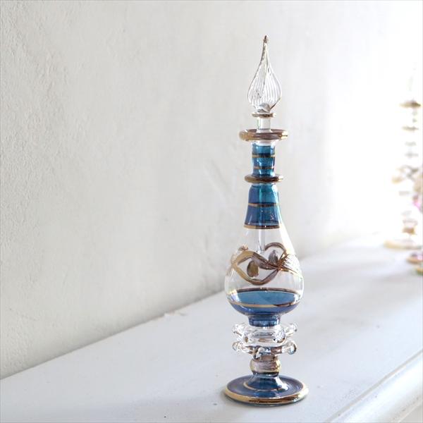 商品番号：　eg6702blue サイズ　：　 16cm 産　地　：　カイロ エジプト 素　材　：　ガラス    <Key：香水瓶　エジプト　エジプト土産　エジプト雑貨　オリエンタル雑貨　ガラス瓶　ハンドメイド　クレオパトラ　perf...