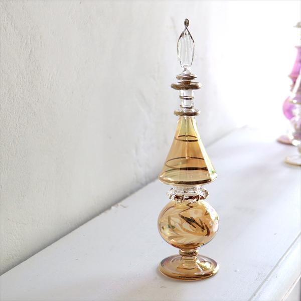 商品番号：　eg6707yellow サイズ　：　 17cm 産　地　：　カイロ エジプト 素　材　：　ガラス    <Key：香水瓶　エジプト　エジプト土産　エジプト雑貨　オリエンタル雑貨　ガラス瓶　ハンドメイド　クレオパトラ　pe...