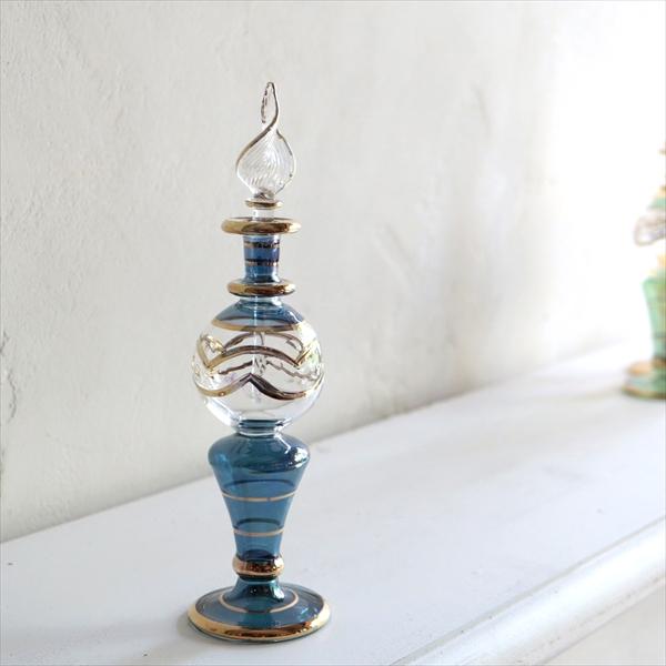 商品番号：　eg6793blue サイズ　：　 16cm 産　地　：　カイロ エジプト 素　材　：　ガラス    <Key：香水瓶　エジプト　エジプト土産　エジプト雑貨　オリエンタル雑貨　ガラス瓶　ハンドメイド　クレオパトラ　perf...