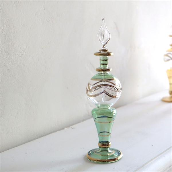 商品番号：　eg6793green サイズ　：　 16cm 産　地　：　カイロ エジプト 素　材　：　ガラス    <Key：香水瓶　エジプト　エジプト土産　エジプト雑貨　オリエンタル雑貨　ガラス瓶　ハンドメイド　クレオパトラ　per...