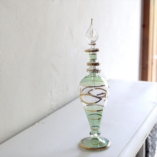 商品番号：　eg6795green サイズ　：　 17cm 産　地　：　カイロ エジプト 素　材　：　ガラス    <Key：香水瓶　エジプト　エジプト土産　エジプト雑貨　オリエンタル雑貨　ガラス瓶　ハンドメイド　クレオパトラ　per...