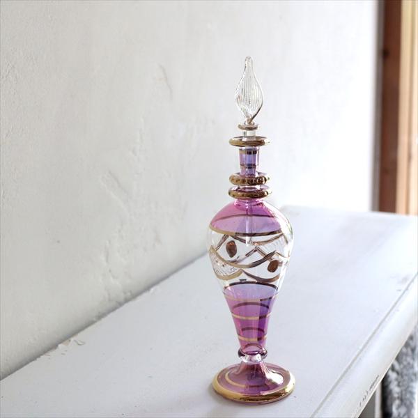 商品番号：　eg6795purple サイズ　：　 17cm 産　地　：　カイロ エジプト 素　材　：　ガラス    <Key：香水瓶　エジプト　エジプト土産　エジプト雑貨　オリエンタル雑貨　ガラス瓶　ハンドメイド　クレオパトラ　pe...
