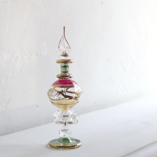 商品番号：　eg6894-04 サイズ　：　13cm 素　材　：　ガラス 産　地　：　エジプト　カイロ    <Key：香水瓶　エジプト　エジプト土産　エジプト雑貨　オリエンタル雑貨　ガラス瓶　ハンドメイド　クレオパトラ　perfum...