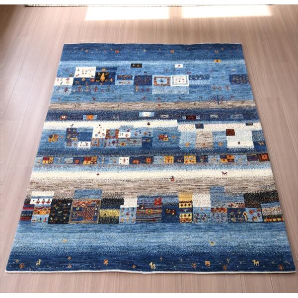 商品番号：　gh40948 サイズ　：　 196　× 148　cm 産　地　：　イラン・シラーズ 年　代　：　新しいギャベ 素　材　：　ウール×ウール（手織り） 厚　み　：　約1.2cm 織りのタイプ　：　Nowbaft    <Ke...