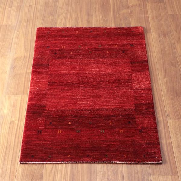 商品番号：　gh43457 サイズ　：　125x83cm（フリンジを含まない） 厚　み　：　1.2cm程度 産　地　：　イラン南部ファルス州 年　代　：　新しいギャッベ 素　材　：　ウール×ウール　/手織り 織りのタイプ：　LoriAtas...