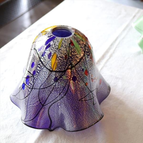 商品番号：　lpd06-blue01 サイズ　：　直径：約22cm　高さ：約17cm　穴径：約3.5cm　 重　量　：　約600g 素　材　：　ガラス（手吹きガラス） 産　地　：　イタリア　ベネチア 灯　具　：　灯具別売り  <Key...