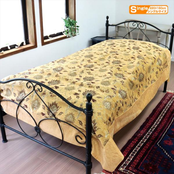 商品番号：　parmet220smaron  サイズ　：　220x160cm  産　地　：　ブルサ・トルコ  素　材　：　ポリエステル・アクリル      <Key：ベッドカバー, ベッドスプレッド, 厚手, 輸入生地, ホテル仕様,...