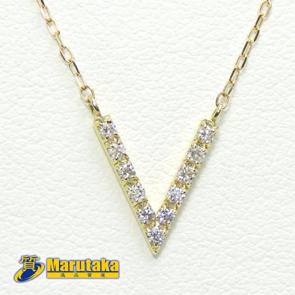 チェーンの長さ：約41cmトップ：約H11×W9.5mm素材：K18　D0.11ct重さ：約1.2g付属品：なし洗浄済