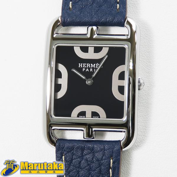 商品管理番号：25-101-1 (甲子園店商品/TEL:0120-45-0024)ブランド：エルメス商品名：ケープコッド型番：CC3.710/Cal.ETA E61031素材：ステンレススティール　革ベルト(新品・社外品・ネイビー)文字盤：...