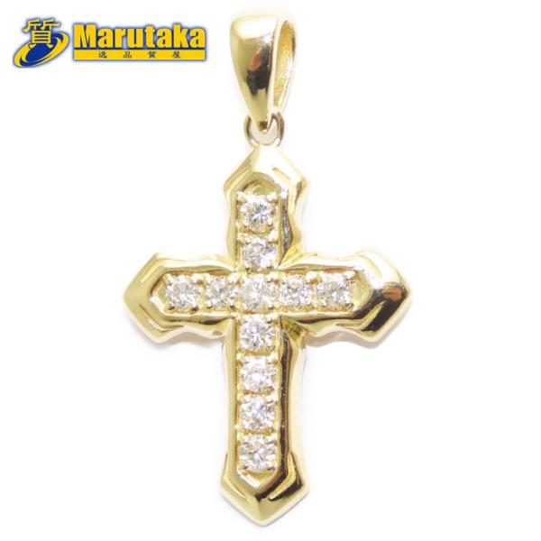 商品名：クロス型 ダイヤモンド ペンダントトップ (Cross Motif Diamond Pendant Top)金性：K18石目：ダイヤモンド：0.22ctサイズ(約)：全長(バチカン抜き)：20mm重さ(約)：1.65g付属品：なし※...