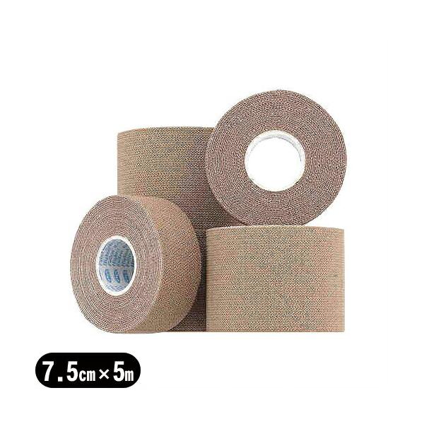 ・伸縮性:強撚糸(綿100%)による特殊織で圧迫性・支持性に優れています。・低刺激性:アクリル・樹脂粘着剤を使用しているので、皮膚への刺激が低く、カブレの心配がありません。・通気性:粘着面には独自の塗工を施しているため、通気性が良く、ムレに...