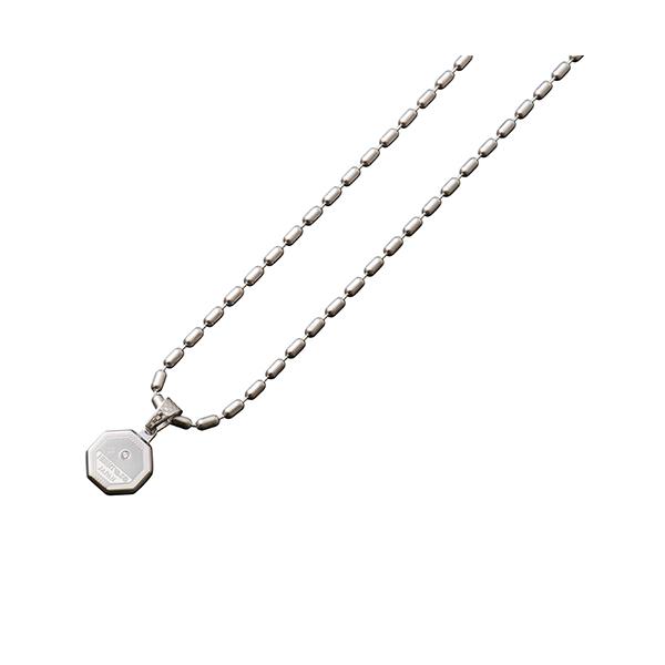 チェーン、トップ、タグ、留金とも「ステンレス316L」を使用。(医療機器にも使われている材料のため、どなたでも安心してお使いいただけます。)トップは、表面の中心部に「グッドハーツクリアストーン」を埋め込んだデザインです。見た目のアクセントだ...