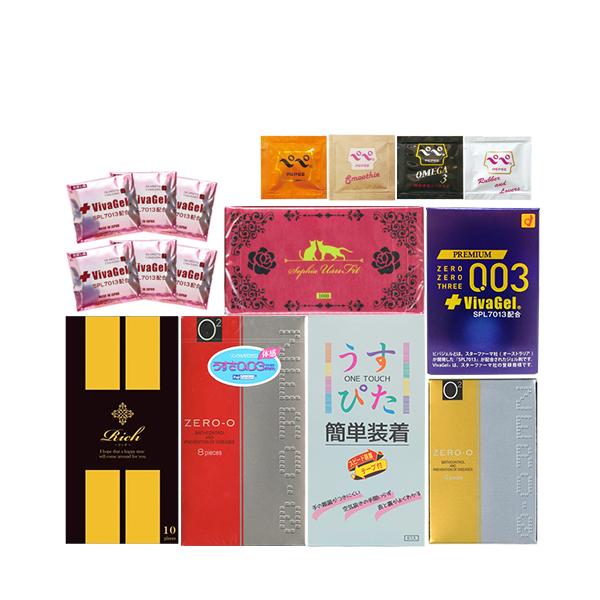 ● オカモト プレミアム ゼロゼロスリー(003) + ビバジェル (4個入)● オカモト ビバジェルプラス (1個入)x6袋● 不二ラテックス リンクルゼロゼロ500・1000● 不二ラテックス うすフィット1000● ジャパンメディカル...