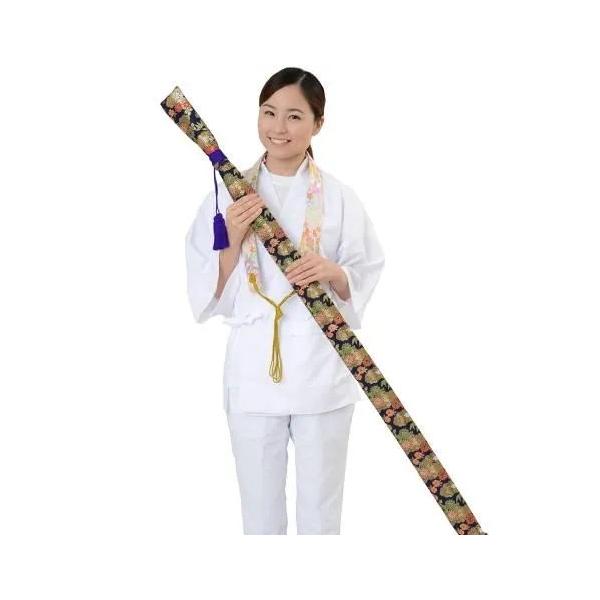 金剛杖を収納するための袋です。 約150cmの金剛杖がすっぽりと収まる特注の長寸サイズ。 杖カバーをしたまま収納できます。先達用の錫杖や山岳修行用の約150cmの長い杖に対応しています。 杖を使わない移動の時や、ご自宅で保管される際に、金剛...