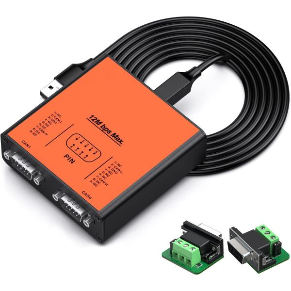 商品名：USB デュアルチャンネル CANFDコンバーターPibiger PC用 Windows Linux API対応高速USB 2.0からデュアルチャンネルCANFDコンバーター(USB 1.1とUSB3.0に対応)、CAN2.0A、C...