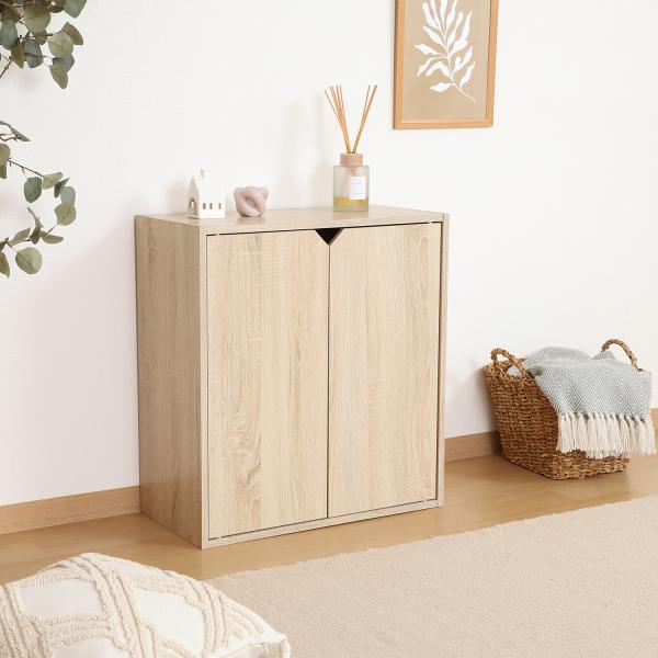 【商品詳細】サイズ/重量：W600×D290×H646mm / 14.4kg生産地：マレーシア素材・成分：プリント紙化粧パーティクルボード　支柱：ポリプロピレン