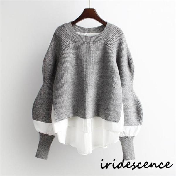 ニット セーター レディース ニットセーター 長袖 トップス チュニック