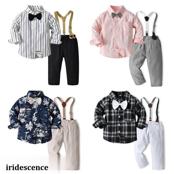 ★素材：ボリエステル、綿○セット内容：シャツ+ズボン★特 徴通気性に優れた生地でさらっと快適で季節を問わずご着用頂けます。全体的にスタイルアップ出来るオシャレな１着です！気負いなくご着用頂けます！！★男の子 ベビー フォーマル スーツ 子供...