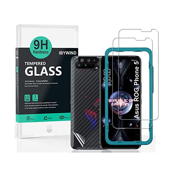 スマホケースに合わせやすい: Asus Rog phone 5/5 Pro/5s/5s Pro/5 Ultimateの湾曲したエッジのデザインに合わせてフィルムを画面より少しだけ小さくした。スマホとフィルムの間に 少しだけスペースを残したこ...