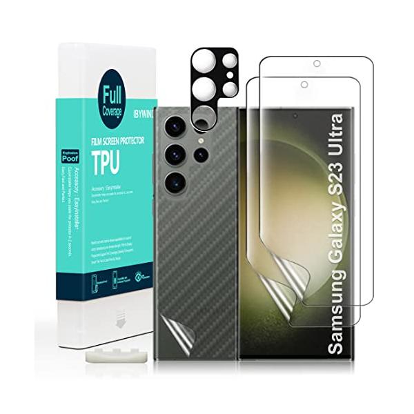 ★専用設計 本スクリーンプロテクターガラスではなくハイドロゲルですおよびカメラレンズプロテクターは、Samsung Galaxy S23 Ultra 5G 6.8インチ専用です。Samsung Galaxy S23 5G 6.1/Samsu...