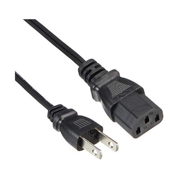 コンセント側: 2ピン オス JIS C 8303、NEMA 1-15P準拠パソコン/周辺機器側: 3ピン メス JIS C 8303、IEC 60320-C13準拠定格: 7A-125VVFF 0.75mm2ケーブル使用カラー: ブラック...