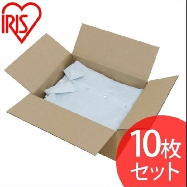 使い方に合わせて選べる、アイリスのダンボールシリーズ！●内容量：10枚セット●商品サイズ（cm）：幅約35×奥行約26×高さ約19●内寸サイズ（cm）：幅約34×奥行約25×高さ約18●梱包目安：A4ファイルサイズ、Yシャツ約5着（検索用：...