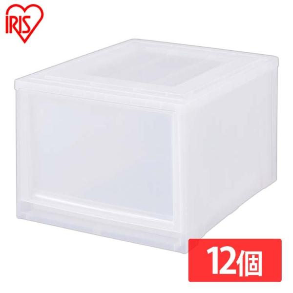 スタッキング可能な、奥行45cm≪深型タイプ≫のボックスチェスト。クローゼットはもちろん、ベッド下収納やパイプハンガーとの組み合わせ収納にもぴったり♪上段を下段に引っ掛けて固定するので、引き出す時の前倒れを防ぎます。●商品サイズ（cm）幅約...