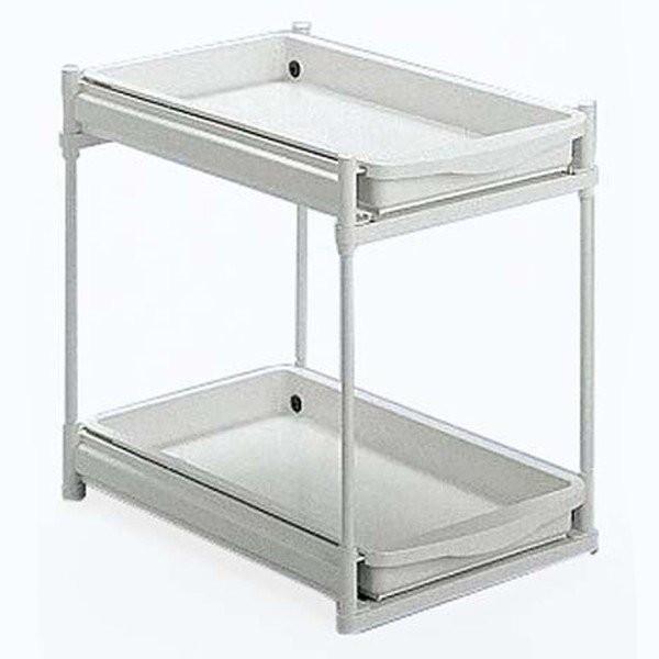 シンク下が奥まで無駄なく使えます。大型トレーでたっぷり収納できます。3段階の高さ調整が可能です。●商品サイズ（cm）：幅約29.6×奥行約45×高さ約38・40.5・43●材質トレー・キャップ：PP車輪：ポリアセタールレール・上下枠フレーム...