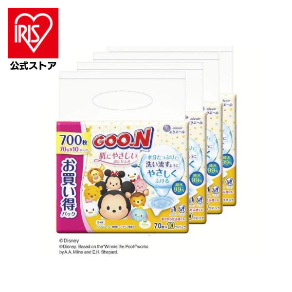 （検索用：グーン・大王製紙・おしりふき・厚手・ベビー用品・ノンアルコール・詰替用・つめかえ・肌にやさしい・大容量・4902011831924）