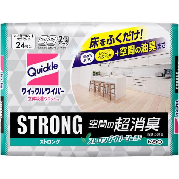 （検索用：花王・クイックル・ウェットシート・ウエットシート・消臭・油汚れ・油臭・油・ホットプレート・フライパン・4901301438034）