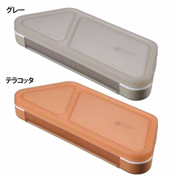 （検索用：FOODMAN・薄型ランチボックス・汁漏れ防止・おにぎり＋おかず用・コンパクト・仕切り固定・縦入れ可能・シービージャパン・CBJ・抗菌仕様・おむすび弁当箱・4573306864356・4573306864349）