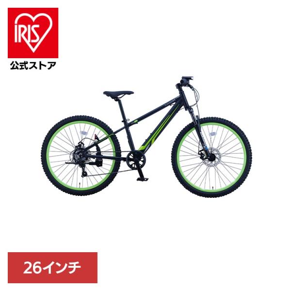 （検索用：自転車・ジュニアサイクル・子供用・26インチ・ブラック・Kawasaki・カワサキ・ジュニアマウンテンバイク・アルミ・サスペンションフォーク・4571405393456）[翌日優良配送対象商品に関しまして]下記の場合は対象外となり...