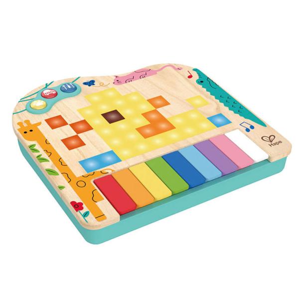 （検索用：ハペ・Hape・木製玩具・ピクセルアートピアの・ピクセルアート・光るピアノ・ピクセル・アートピアノ・木製楽器・E0635・6943478051294）