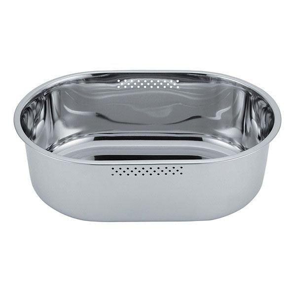 小判型タイプの洗い桶です。汚れ、ニオイが付きにくくサビに強いステンレス製。お手入れも簡単です。ゴム脚付きですべらず、安定して作業出来ます。●商品サイズ（cm）：外寸　（幅・奥行・高さ）：約　385mm×260mm×125mm　　　　　　　　...