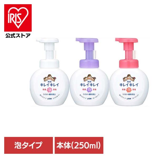 （検索用：ライオン・スキンケア・手洗い用・ハンドソープ・キレイキレイ・薬用泡ハンドソープ・ポンプ・フローラルソープ・フルーツミックス・殺菌＋消毒・LION・4903301240990・4903301176909・4903301176848）...