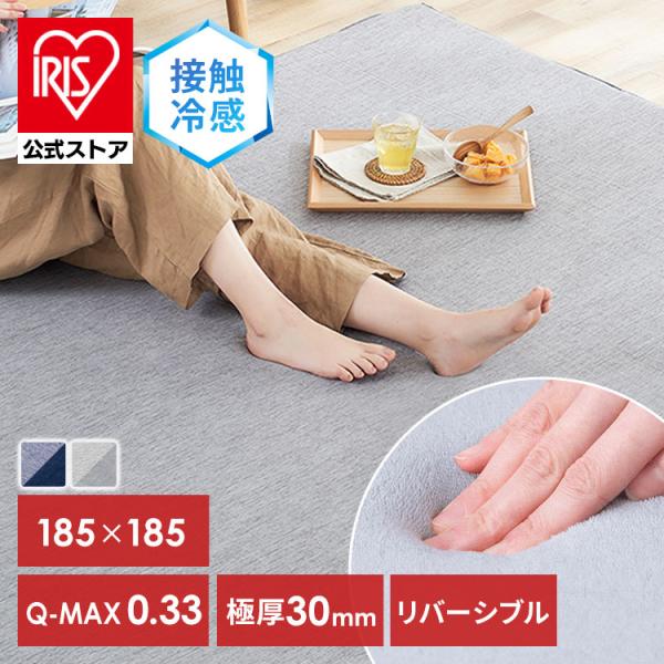 （検索用：ラグ・ラグマット・マット・カーペット・絨毯・ムートン・接触冷感・クッションラグ・厚手・極厚・厚み・はっ水・撥水加工・すべり止め・4967576610728・4967576610735・アイリスオーヤマ）