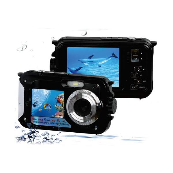 24MP（5600×4200）の高画質静止画とフルHD動画に対応。メイン＋サブのダブル液晶で撮影・再生が快適。防水仕様でアウトドアでも安心。4倍デジタルズームや多彩な記録サイズも備え、シーンに応じて活用できます。イメージセンサー：800万画...