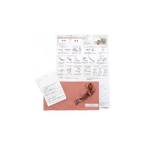 ステッチの基礎を習得できるキット●フランス刺しゅうに興味がある方に向けてステッチの基礎を習得できるキットをご用意しました。詳しいイラスト付き説明書と共に、図案プリント済布、糸、針がセットされています。 生産国:日本 素材・材質:25番刺しゅ...