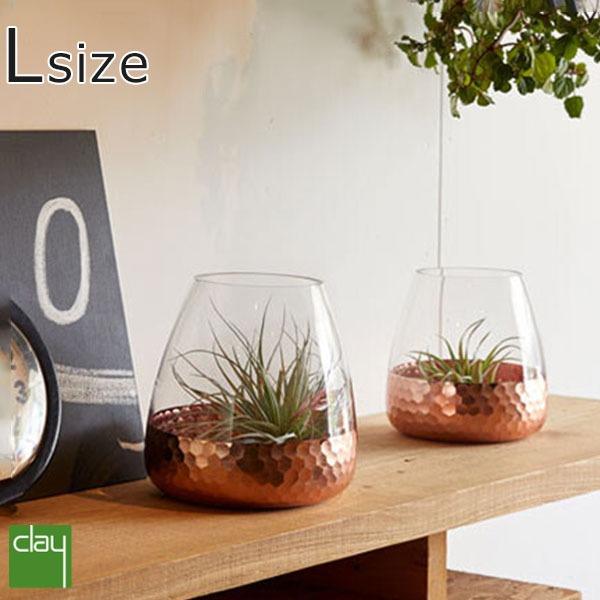 【商品情報】●「メタル+幾何学模様」とガラスをミックスしたフラワーベース。●ナチュラルモダンや、インダストリアルなデザインのアクセントに。●お花だけでなく、植物を入れてテラリウムとしてもお使い頂けます。【商品詳細】■サイズ…18φ×17H（...