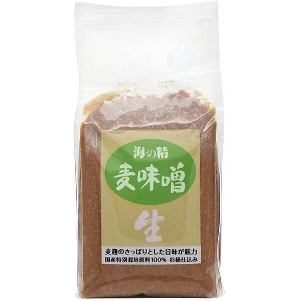 国産特別栽培大麦・大豆使用麦独特の風味原材料：特別栽培大豆(北海道)、特別栽培大麦(群馬県)、食塩(海の精)形状：袋内容量：1kg開封前賞味期間：常温で8ヶ月海の精JANコード :4931915000136※メーカー欠品の場合はお時間を要し...