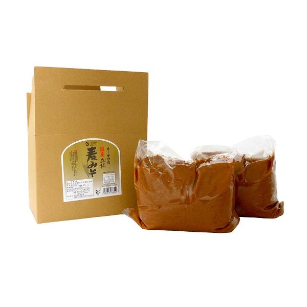 ※※宅配便の場合2個ごとに送料がかかります。形状：箱3kg(1kg×3)開封前賞味期間：製造日より冷暗所で6ヶ月原材料：大麦(滋賀・栃木・長野県)、大豆(秋田・長野県)、食塩(天日塩)オーサワジャパン※メーカー欠品の場合はお時間を要します。...