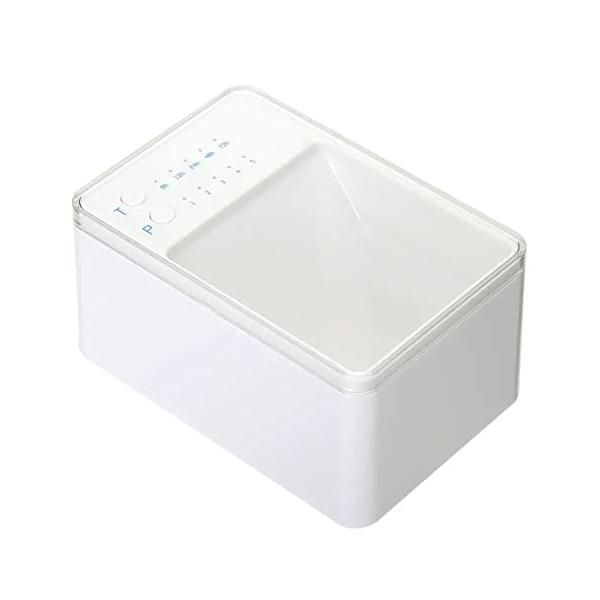 小型魚に最適容量：70ml最小0.2g単4アルカリ電池3本(別売)餌：粉末又は1mm以下の粒状本体サイズ：110×75×56mm(ブラケット除く)回らないタイプの次世代フードタイマー●大気中は口が閉まっているため、湿度や虫の侵入を防ぎます。...