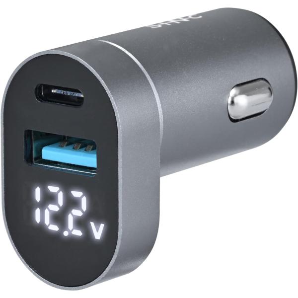 仕様：アルミ、USBType-A、USBType-C●USB Type-CポートとUSB Type-Aポートを備えたDCプラグです。●USB Type-CはPD30W、USB Type-Aは18Wの急速充電に対応で、合計最大48Wの高出力仕...