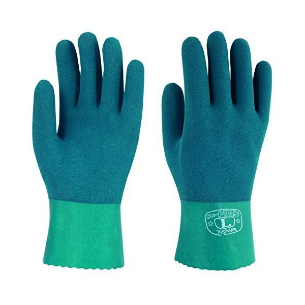 サイズ:S 長さ(mm):245 厚さ(mm):1.4 掌幅(mm):95 中指長(mm):70 材質:天然ゴム(裏綿編手)   ・引き裂きに強く塩ビ製に比べて低温でも柔らかさを保ちます。 ・特殊滑り止め加工で、ぬれても滑りにくい。 ・指先...