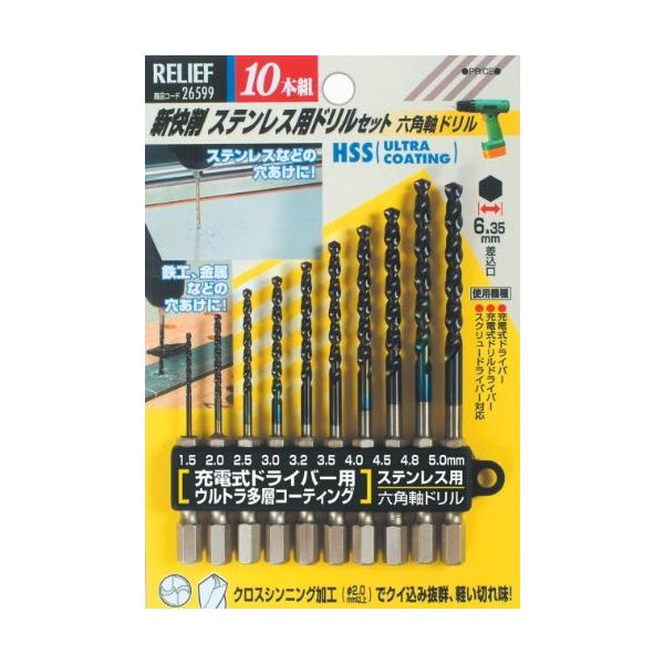 特長クロスシンニング加工でクイ込みが抜群で、スムースに穴あけ作業ができます。用途鉄工・ステンレス・木工・樹脂などの穴あけ作業に使用できます。商品スペック仕様・規格パッケージ入りφ1.5mm　2mm　2.5mm　3mm　3.2mm　3.5mm...