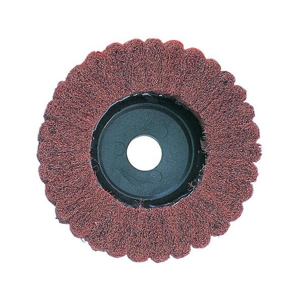 サイズ:直径100mm×厚さ15mm×穴径16mm目の荒さ:荒目対応工具:ディスクグラインダー用用途:木工の曲面・R面・塗装面の研磨・仕上げ用、金属のヘアーライン加工・汚れ・サビ落としなど仕様:金属・木用