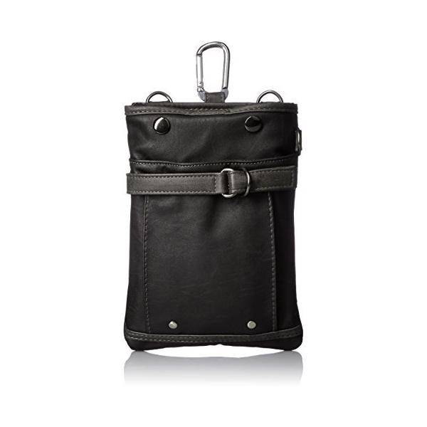 商品情報・ねじれ防止型カラビナを使用・高級感のあるフェイクレザーを使用・大きめスマートフォンや携帯電話、ペン、メモ帳等の小物がひとまとめに収納できる『仕事でも使える小物ケース』です