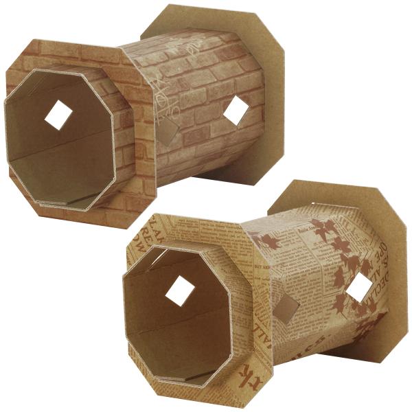 ●使い切りタイプで、取り替えも簡単、クラフト紙でできたトンネルです。●かじったり、こわすことで、ハムスターのストレスが解消します。●ブリックブロック、ニュースペーパーの2個入。適応動物/ハムスター本体寸法/約125×75×75mm (組立済...