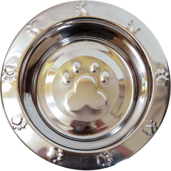 かわいい足跡がプレスされた薄手のステンレス食器です。軽く、重ね置きができるので、アウトドアにも重宝します。