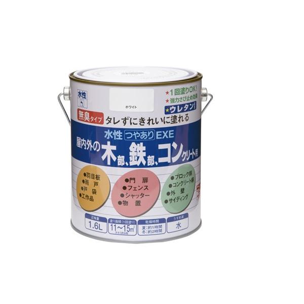 【特長】●タレずに塗れる、1回塗りの水性ツヤあり塗料です。●イヤな臭いのない無臭タイプの塗料です。●乾きが早く（約１時間）、乾くと日光や雨に強い塗膜となります。【用途】●屋内外の鉄部・木部・コンクリートなど、広い用途に使えます。（床面には塗...
